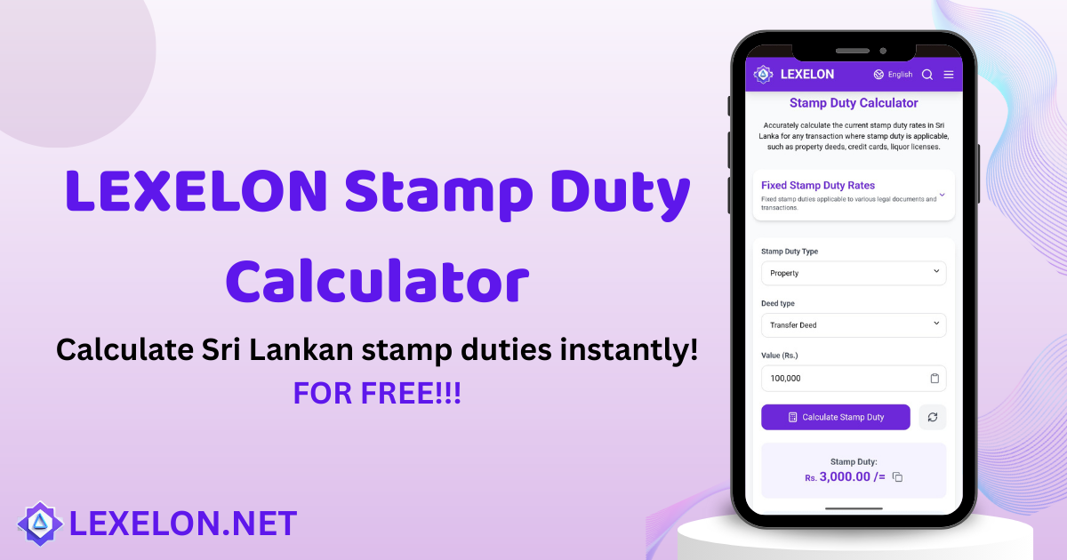 Stamp Duty Calculator - Sri Lanka | Lexelon